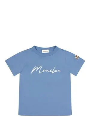 Moncler Logo Crew Neck T-shirt - Blue