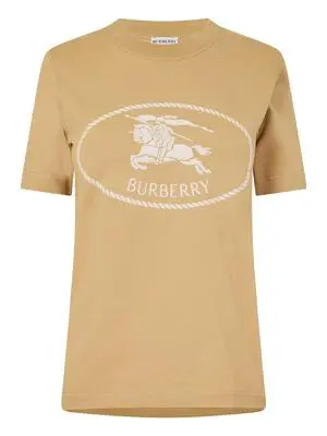 Burberry Logo Print Short Sleeve T-shirt - Nude