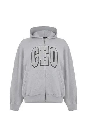 Balenciaga Balenciaga CEO Zip-Up Hoodie Gray