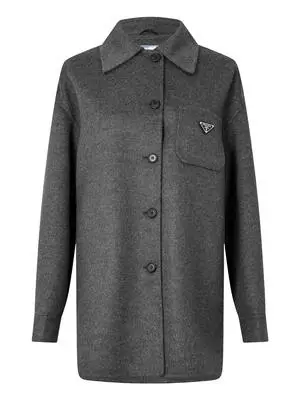 Prada Wool And Cashmere Blend Coat - Black