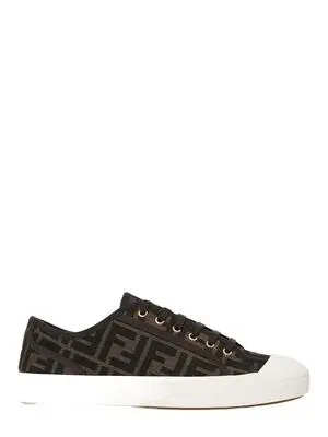 Fendi Domino Low Top Sneakers - Black