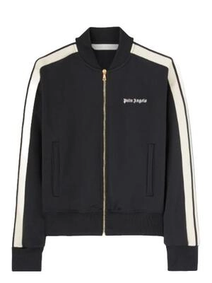 Palm Angels Logo Embroidered Zipped Jacket - Black