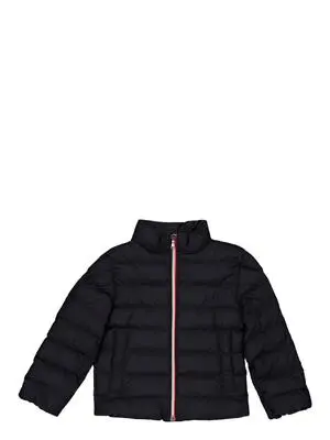 Moncler Quilted Logo Patch Down Jacket - Black