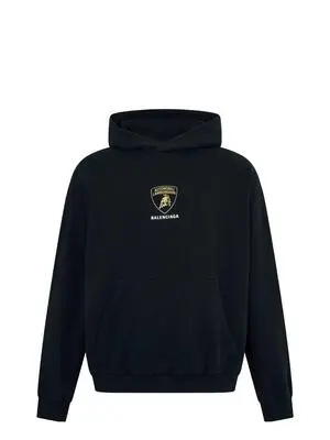 BALENCIAGA Black Drawstring Hoodie