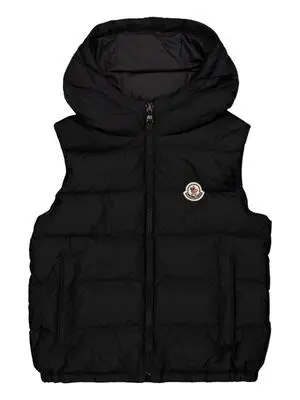 Moncler Quilted Logo Patch Vest - Black