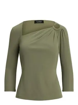 RALPH LAUREN Ralph Lauren Asymmetrical Neckline Long-Sleeve T-Shirt