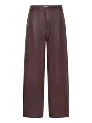 ST. AGNI Zipper Detail Track Pants - Brown