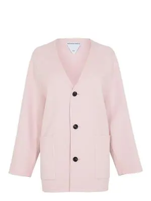 Bottega Veneta Cardigan Style Coat - Pink