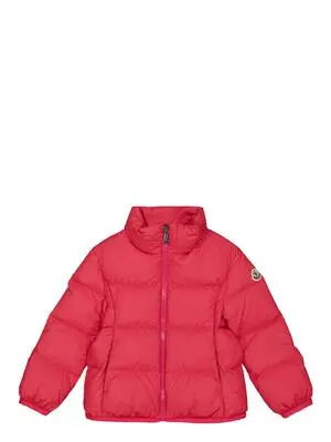 Moncler Moncler Quilted Down Jacket With Logo Patch Red