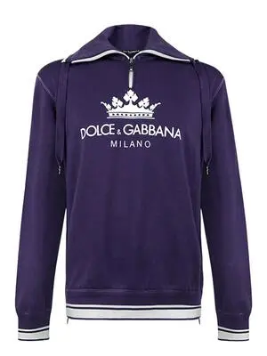 Dolce & Gabbana Printed Logo Sweater - Blue