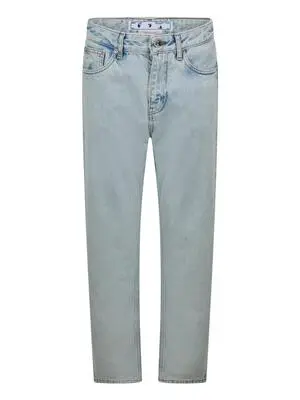 Off-White Mid-rise Straight-leg Jeans - Gray