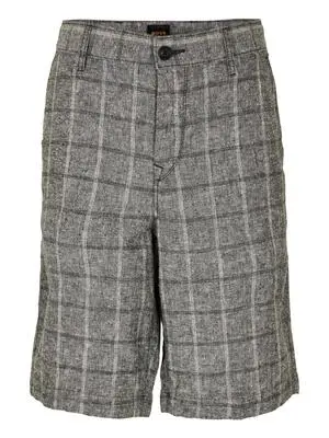 Hugo Boss Plaid Chino Shorts - Black