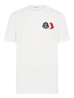 Moncler Crew Neck Short Sleeve Tee - White