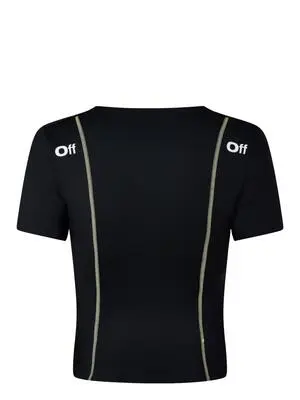 Off-White Contrast Stitch T-shirt - Black