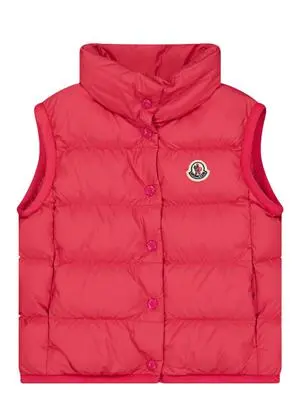 Moncler Logo Patch Puffer Vest - Red