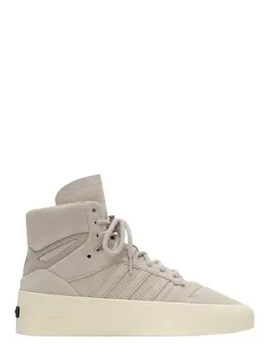ADIDAS Light Grey Suede High-Top Sneakers With Platform Sole