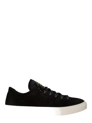 Stone Island Genuine Leather Casual Lace-up Trainers - Black