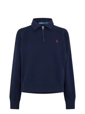 Polo Ralph Lauren Quarter Zip Fleece Sweatshirt - Black