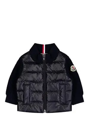 Moncler Quilted Logo Patch Jacket - Black