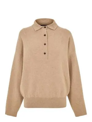 JACQUEMUS Jacquemus Long-Sleeved Knit Polo Shirt