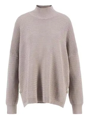 Barbour Kaia Funnel-neck Jumper - Oat