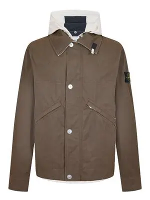 Stone Island Military Hooded Jacket - Brown