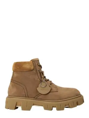 Moncler Front Lace-up Boots - Brown
