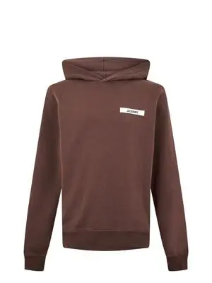 Jacquemus  Long Sleeve Hooded Sweatshirt Brown