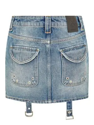 Off-White Cargo Mini Skirt - Gray