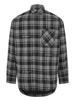 Off-White Check Overshirt Sn99 - Black