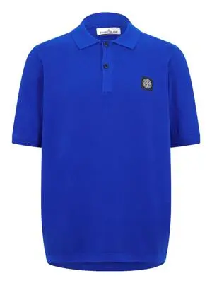 Stone Island Logo Short-sleeved Polo Shirt - Blue