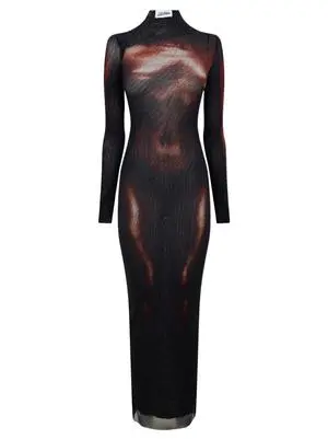 JEAN PAUL GAULTIER Long Sleeve Bodycon Dress - Black