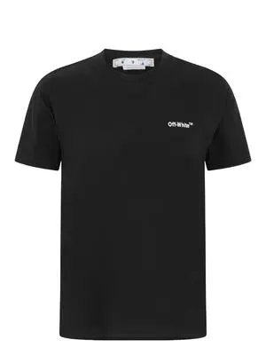 Off-White Helvetica Logo Slim T-shirt - Black
