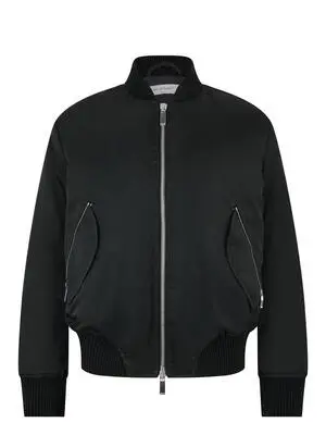 Off-White Embossed Logo Bomber Jacket - Black