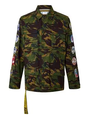 Off-White Camouflage Patch Jacket - Black