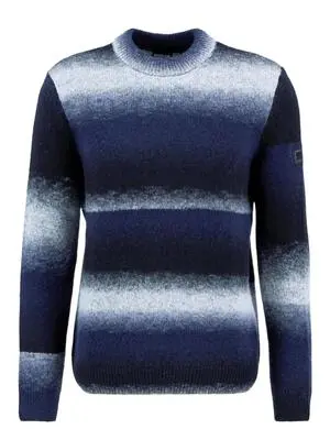 Barbour Striped Crew Neck Sweater - Blue