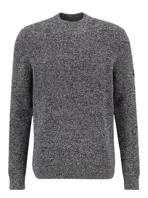 Barbour Crew Neck Sweater With Branding - Black