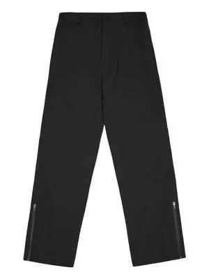Rains Belt Loop Casual Pants With Leg Zippers - Black