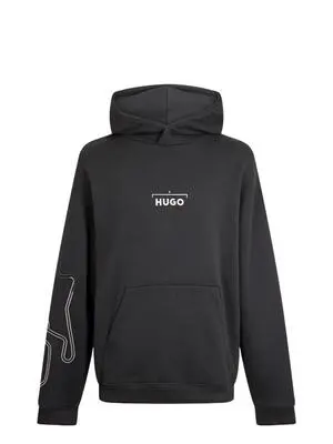 Hugo Boss Racing-print Hoodie - Black