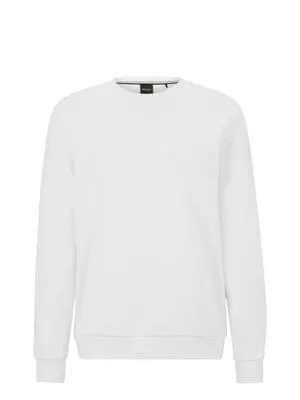 Hugo Boss Crewneck Sweatshirt With Debossed Logo - White