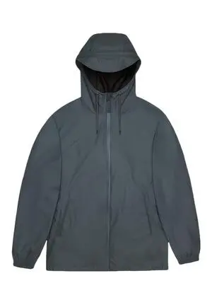 Rains Zip-up Hooded Casual Jacket - Black
