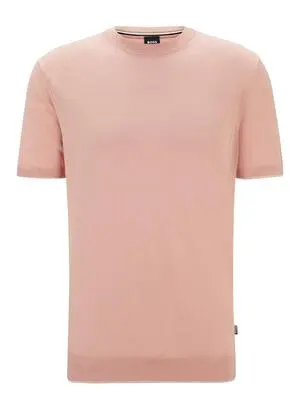 Hugo Boss Crew Neck Short-sleeve Knit Shirt - Nude