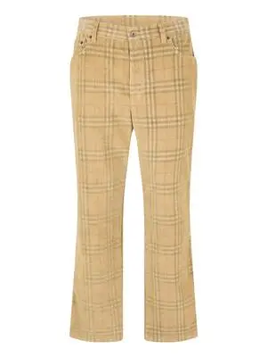 Burberry Plaid Straight-leg Trousers - Nude