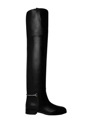 Gucci Over The Knee Boots With Horsebit Detail - Black