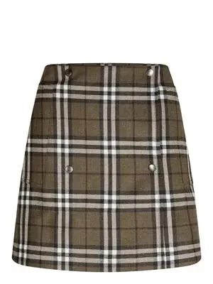 Burberry Plaid Mini Skirt - Multicolor