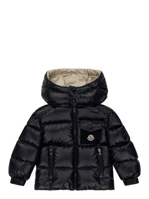 Moncler Logo Patch Quilted Down Jacket - Black