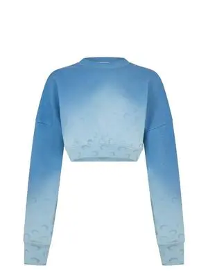 MARINE SERRE Moon Crew Sweatshirt - Blue
