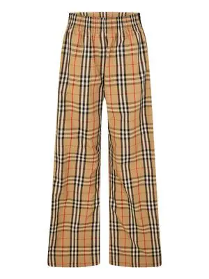 Burberry Burberry Plaid High-Waisted Wide-Leg Trousers No