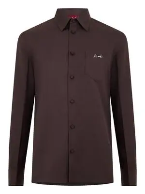 Gucci Long-sleeve Button-up Shirt - Brown
