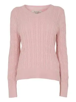 Barbour Hampton V-neck Knit Sweater - Pink Blush